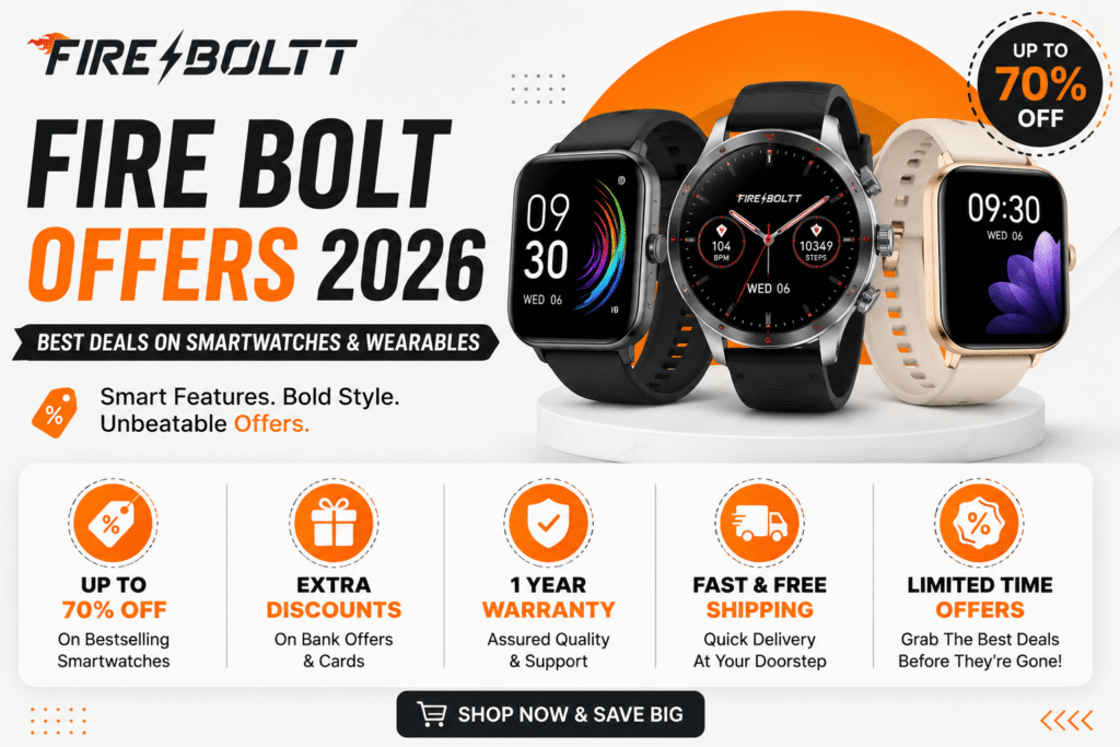 Fire-Boltt Offers 2026: Best Deals on Smartwatches & Wearables - TREND10